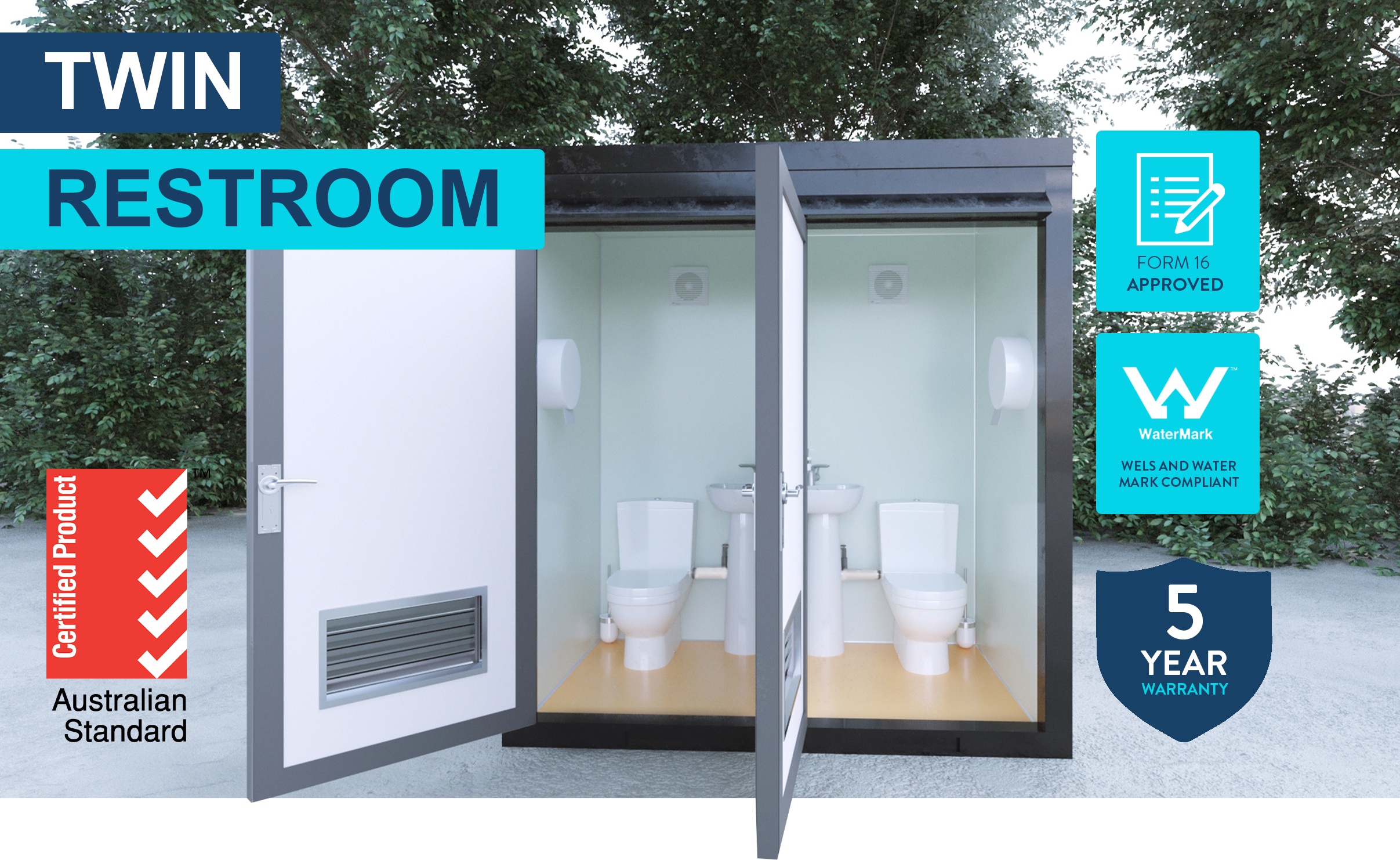 Mens/womens double rest room block - BLOX